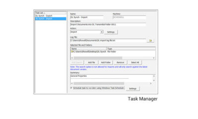Task Manager Feature | Document Locator