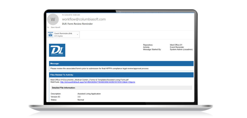 Notifications | Document Locator