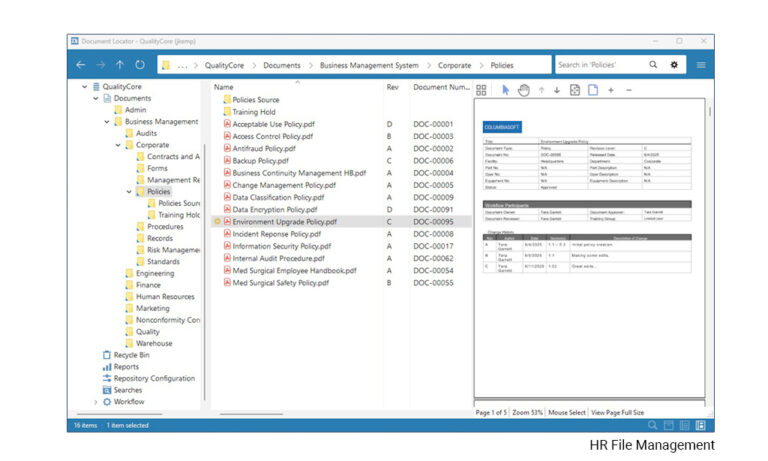 HR Employee File Management Software