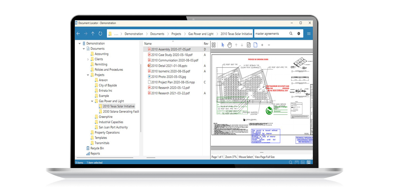Project Folders | Document Locator